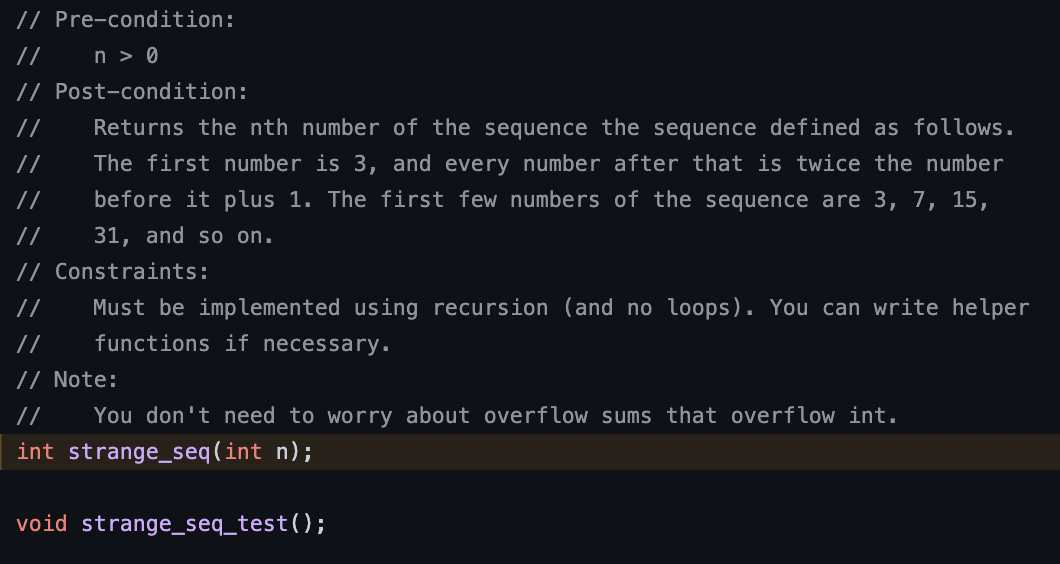 Solved Writing Recursive Functions: No loops are permitted | Chegg.com