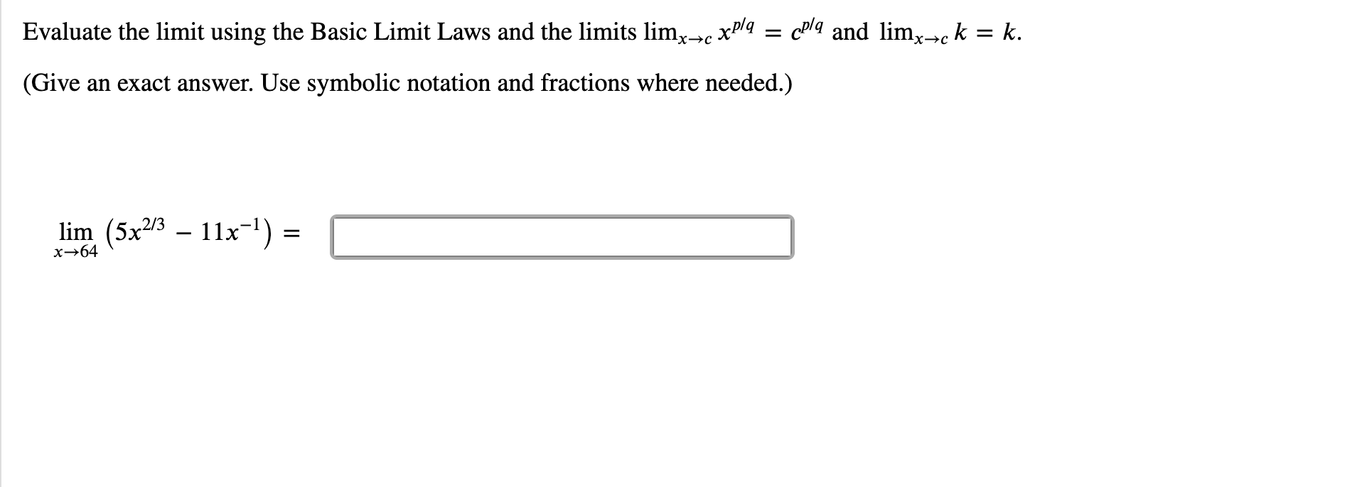 Solved Evaluate the limit using the Basic Limit Laws and the | Chegg.com