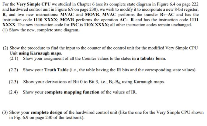 Complete state diagram for the Very Simple CPU FETCH3 | Chegg.com
