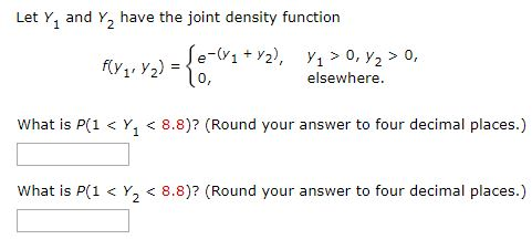 Solved Let Y1 and Y2 have the joint density function fly, y) | Chegg.com