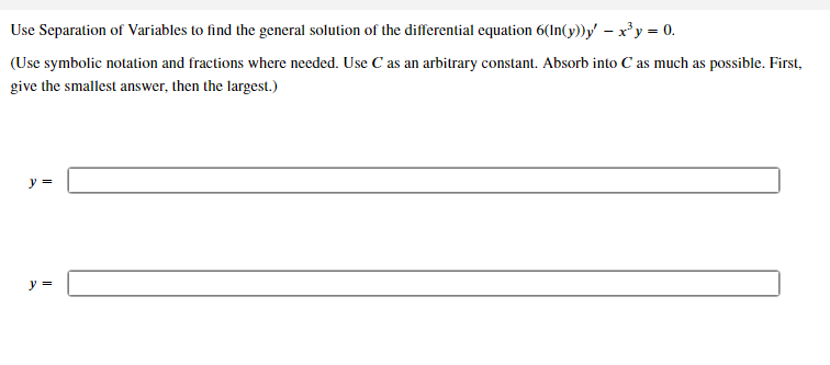 Solved Use Separation of Variables to find the general | Chegg.com