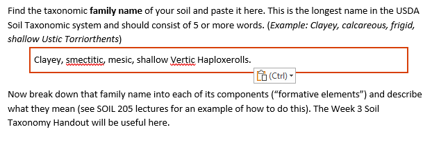 Solved Find the taxonomic family name of your soil and paste | Chegg.com