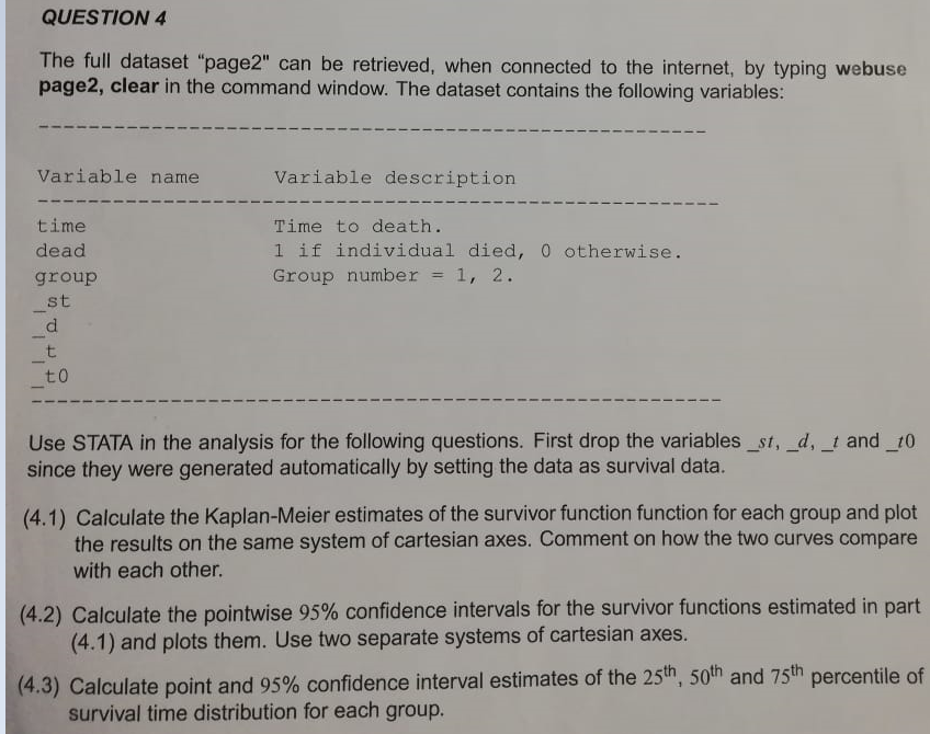 STATA SOFTWARE Steps to use to get the data from | Chegg.com