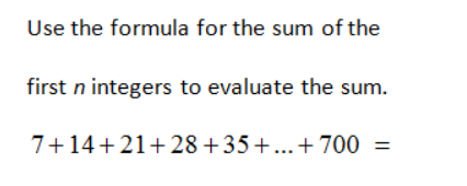 Solved Use the formula for the sum of the first n integers | Chegg.com