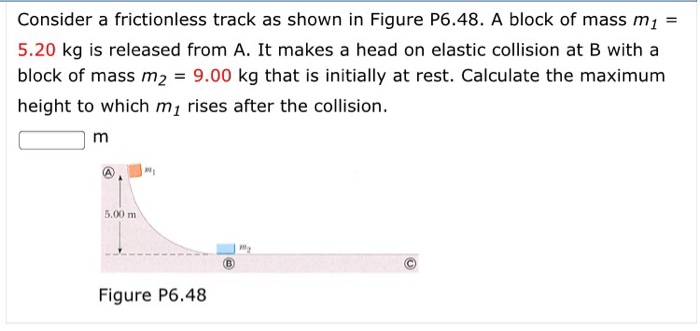 Solved Consider a frictionless track as shown in Figure | Chegg.com