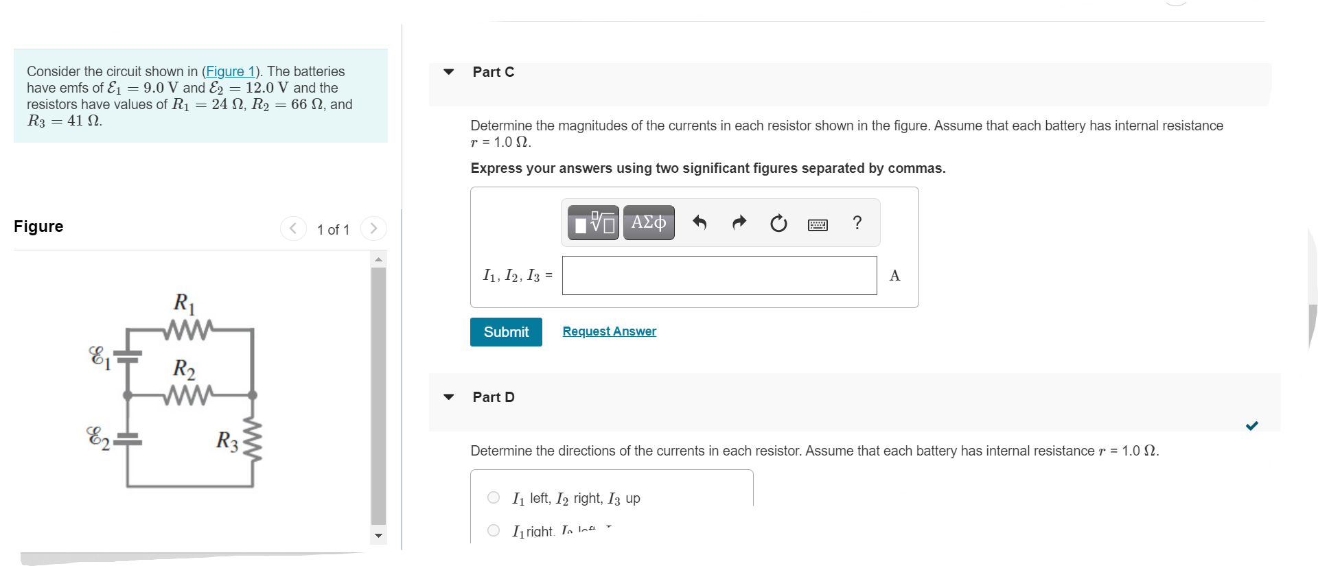 Solved Consider the circuit shown in (Figure 1). The | Chegg.com