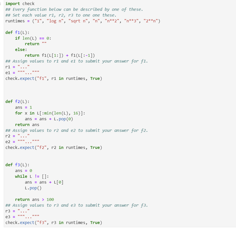 Solved Below are defined three functions f1,f2, and f3. For | Chegg.com