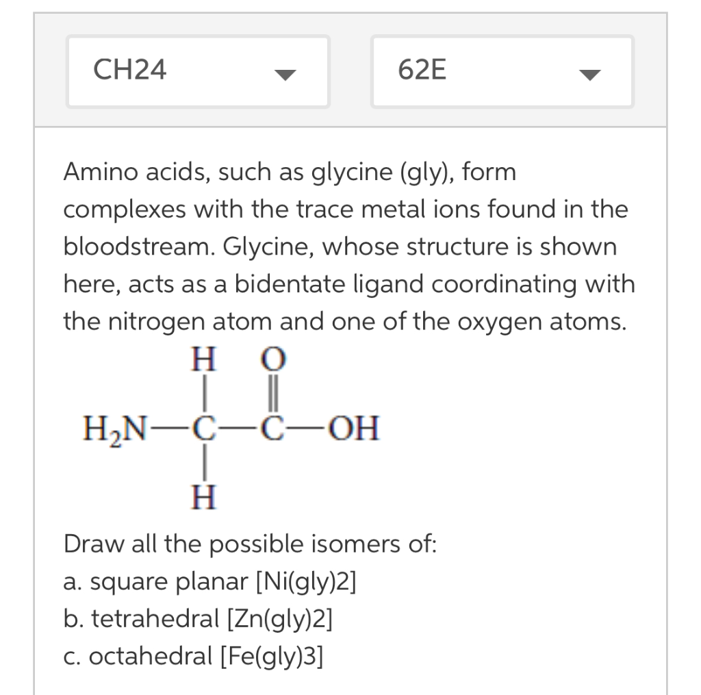 Solved CH24 62E Amino acids, such as glycine (gly), form | Chegg.com