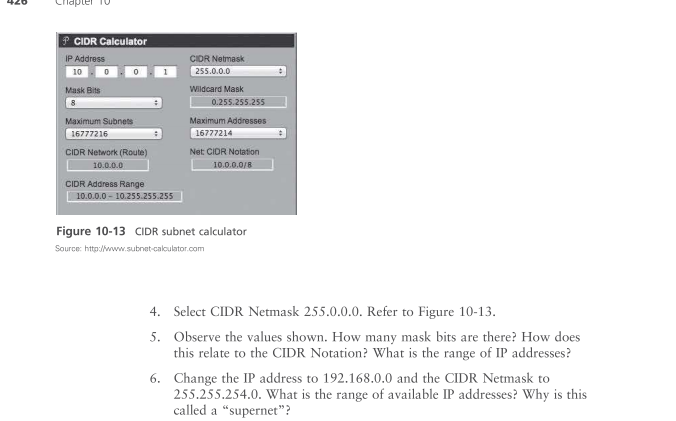 Solved Project 10-2: Classless Subnet Mask Calculator In | Chegg.com