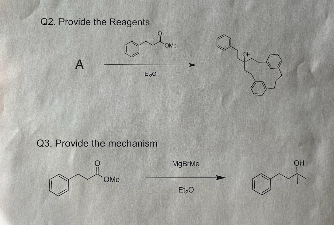 Solved Q2. Provide the Reagents Q3. Provide the mechanism | Chegg.com Solved Q2. Provide the Reagents Q3. Provide the mechanism | Chegg.com