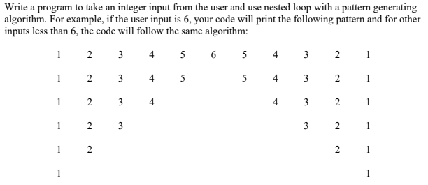 Solved Write a program to take an integer input from the | Chegg.com