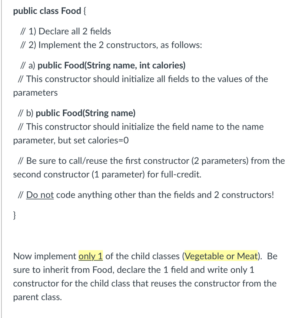 Solved Given the following class diagram for the 3 classes: | Chegg.com