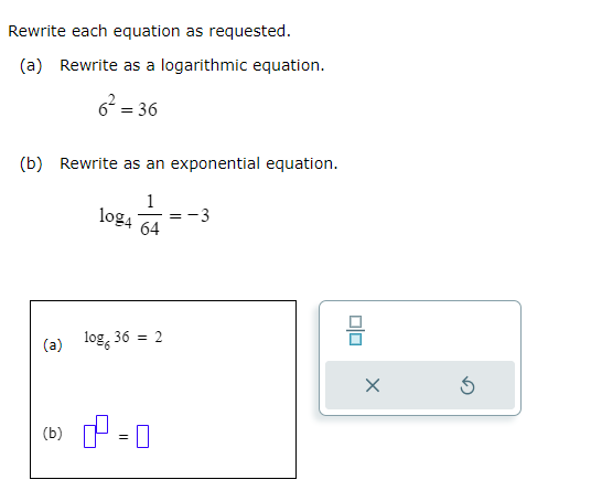 Solved Rewrite Each Equation As Requested A Rewrite As A