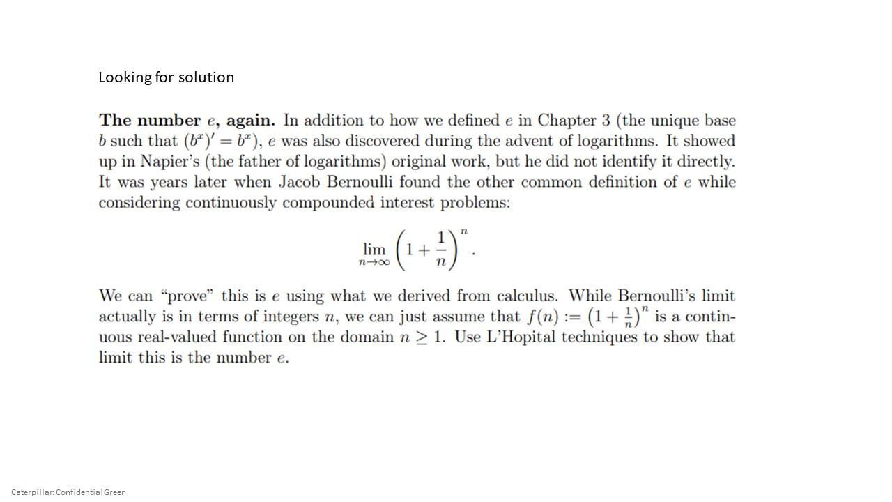Solved Looking for solution The number e, again. In addition | Chegg.com