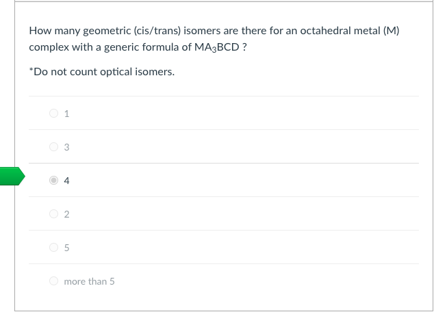 Solved How many geometric (cis/trans) isomers are there for | Chegg.com
