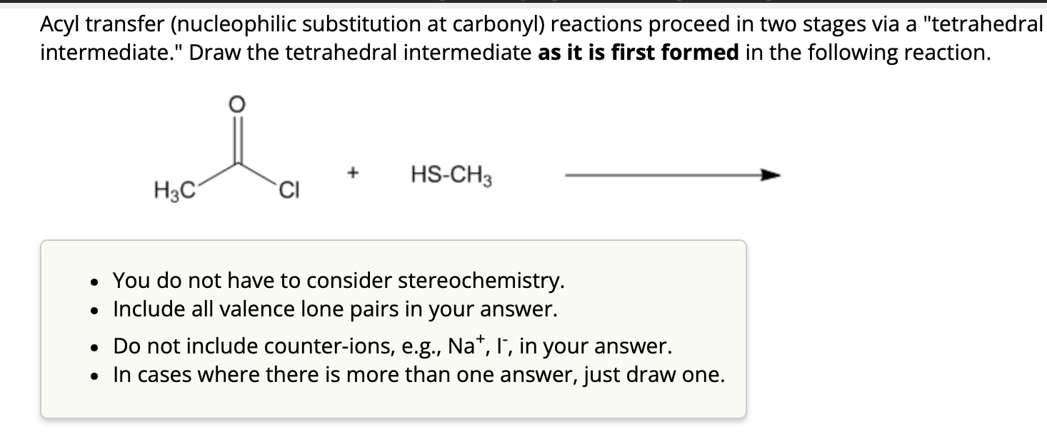 Solved Acyl transfer (nucleophilic substitution at carbonyl) | Chegg.com