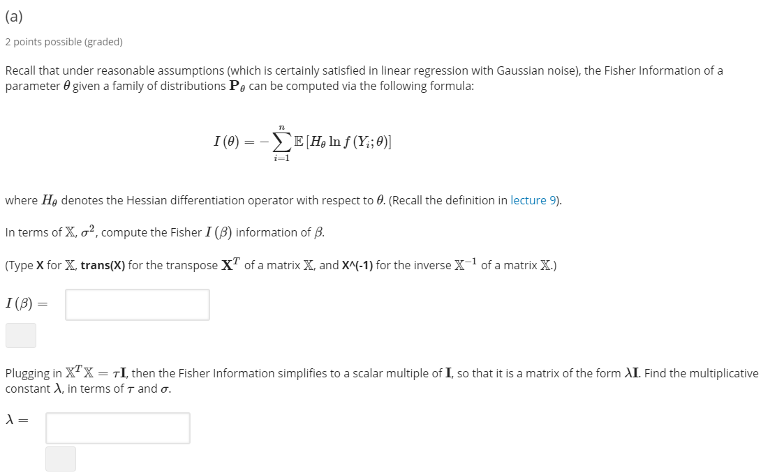 Solved Setup: Suppose we have n observations (Xį,Y), where | Chegg.com