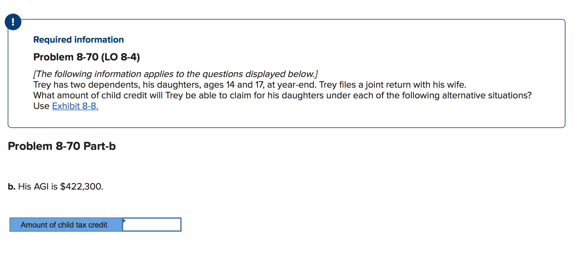 Solved Required information Problem 8-70 (LO 8-4) [The | Chegg.com