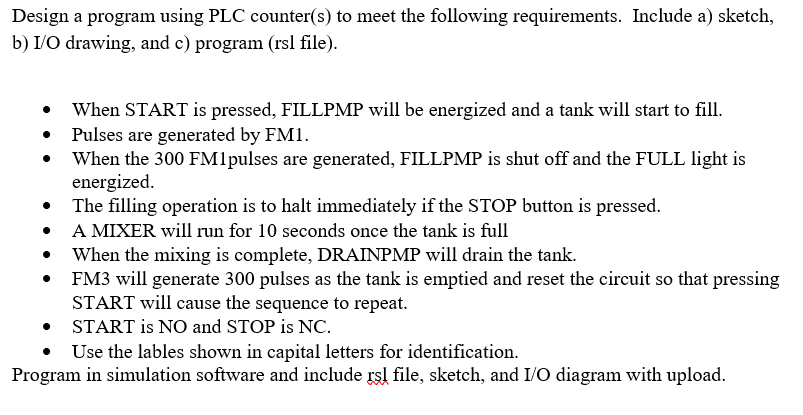 Solved Design a program using PLC counter(s) to meet the | Chegg.com