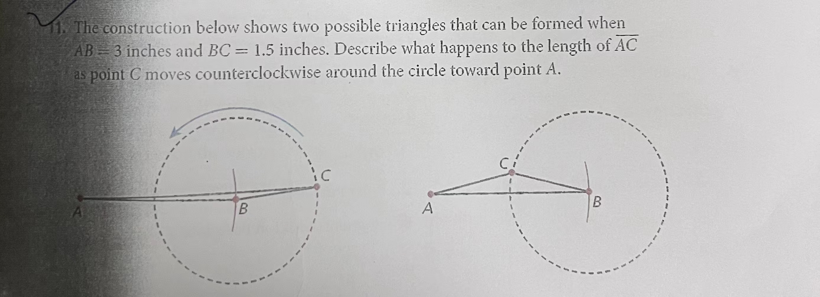 Solved 11. The construction below shows two possible | Chegg.com