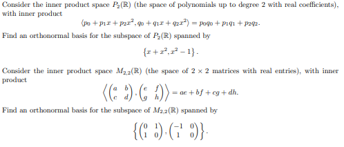Solved Consider the inner product space P(R) (the space of | Chegg.com