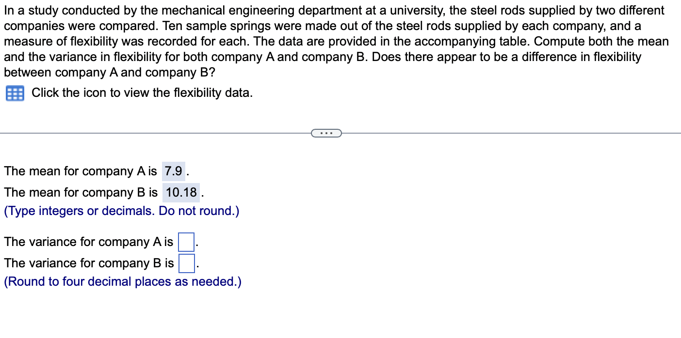 Solved In a study conducted by the mechanical engineering | Chegg.com