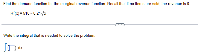 Solved Find the demand function for the marginal revenue | Chegg.com