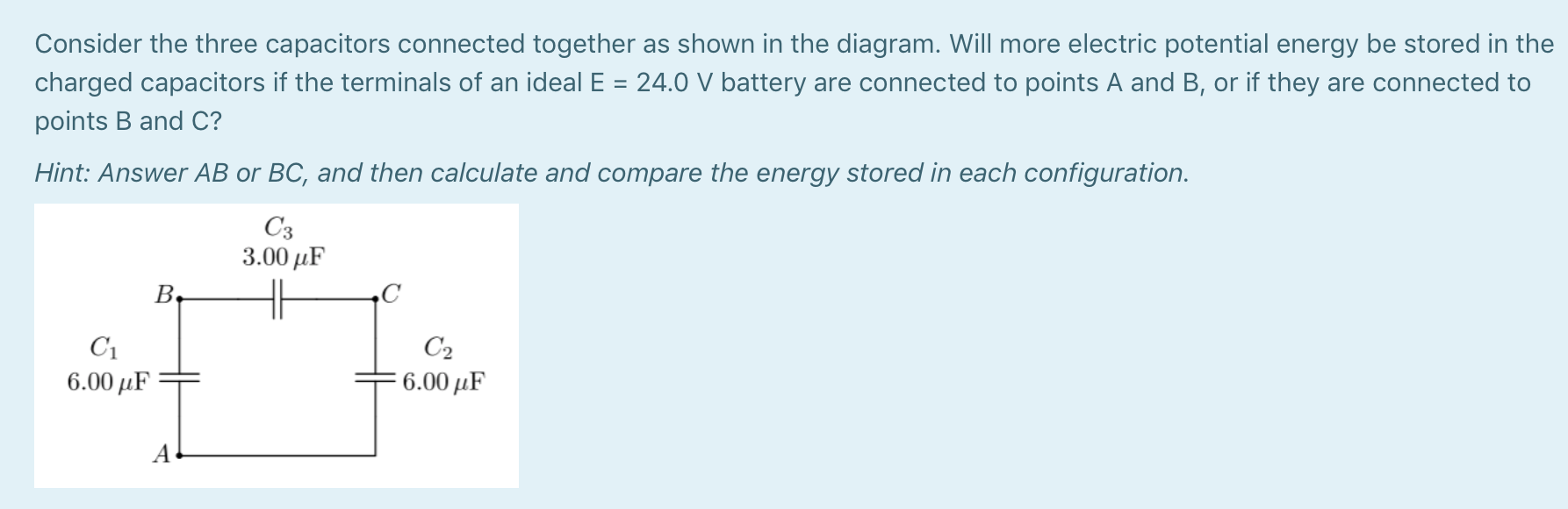 Solved Consider the three capacitors connected together as | Chegg.com