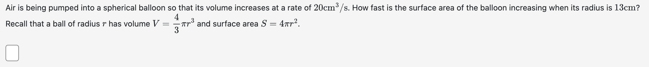 Solved Air is being pumped into a spherical balloon so that | Chegg.com