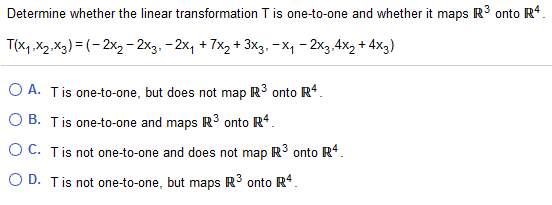 Solved Determine Whether The Linear Transformation Tis