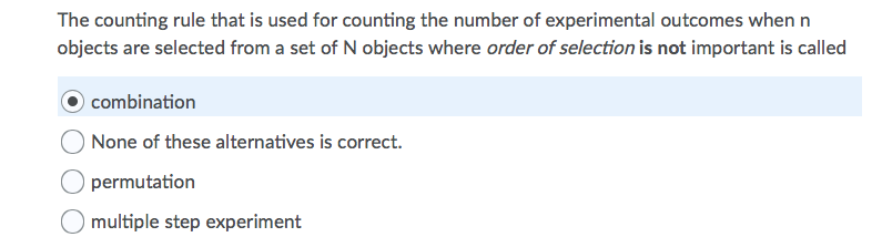 Solved The counting rule that is used for counting the | Chegg.com