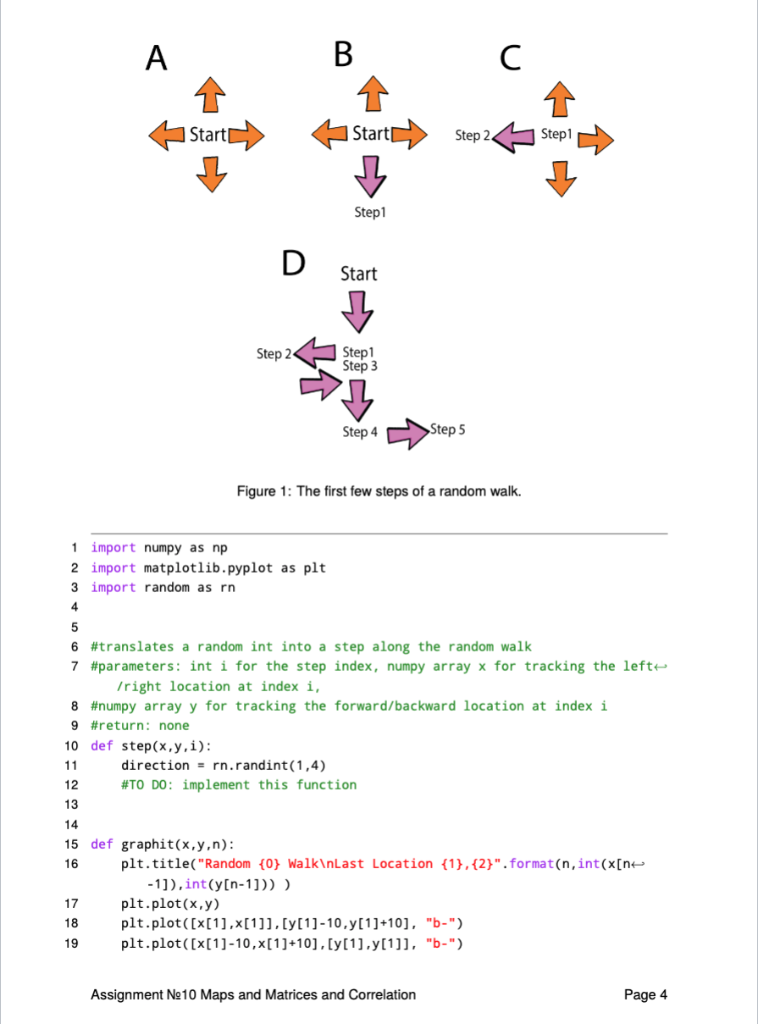 Solved Problem 1: Random Walk A random walk is a stochastic | Chegg.com