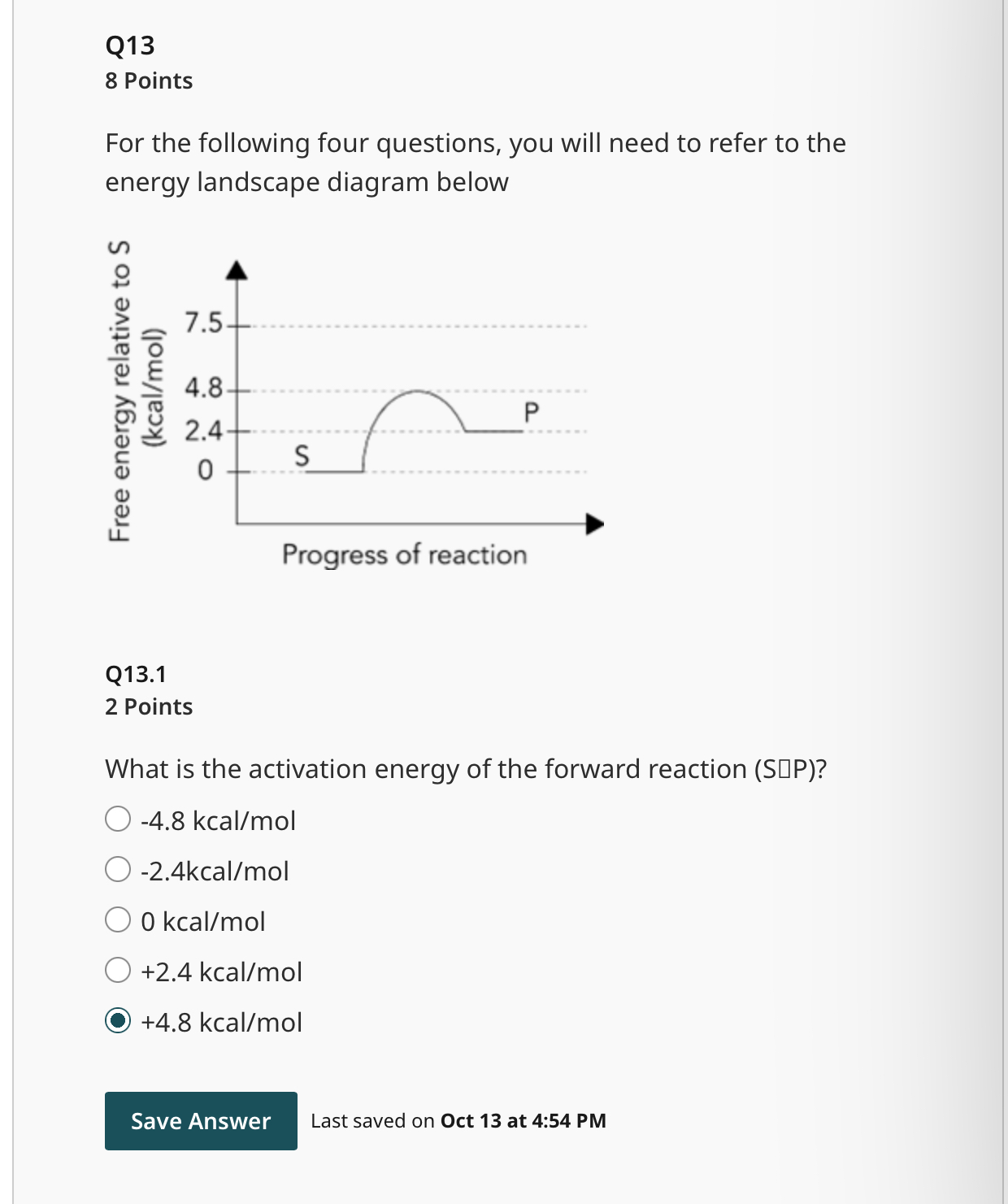 Solved Q13 8 Points For the following four questions, you | Chegg.com