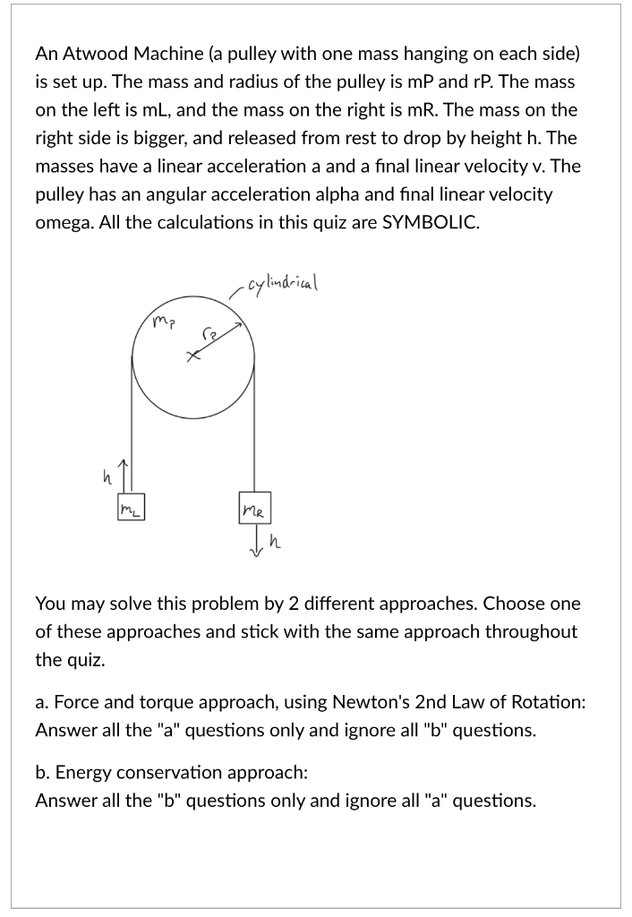 Solved a. With help of FBD's, set up force and torque | Chegg.com