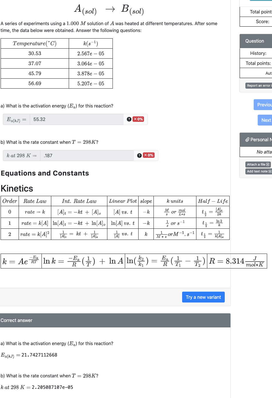 Solved Please help me with parts A and B. Correct answers | Chegg.com