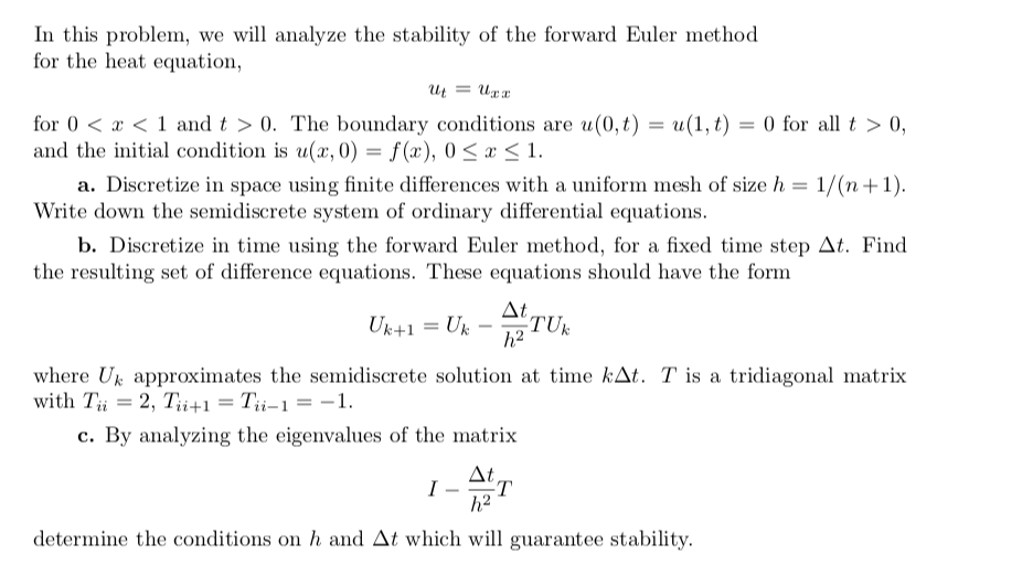 I wonder how to solve this Forward Euler method for | Chegg.com