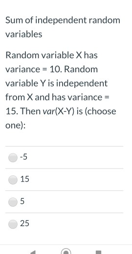 Solved Sum of independent random variables Random variable X | Chegg.com