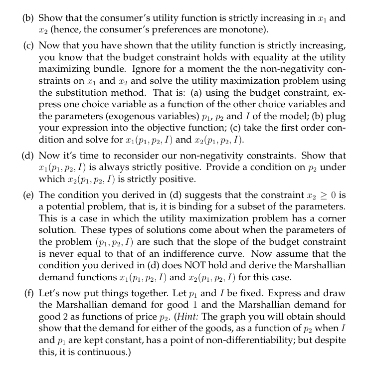 Solved In Most Of The Utility Maximization Problems We