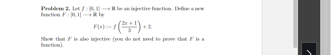 Solved Problem 2. Let f : 0,1] +R be an injective function. | Chegg.com