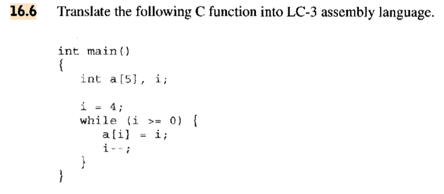 (Solved) : 166 Translate Following C Function Lc 3 Assembly Language ...