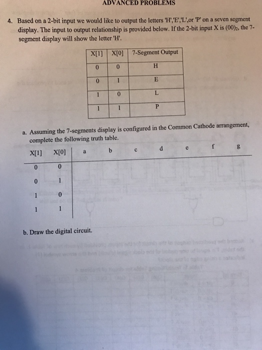 Solved Based on a 2-bit input we would like to output the | Chegg.com