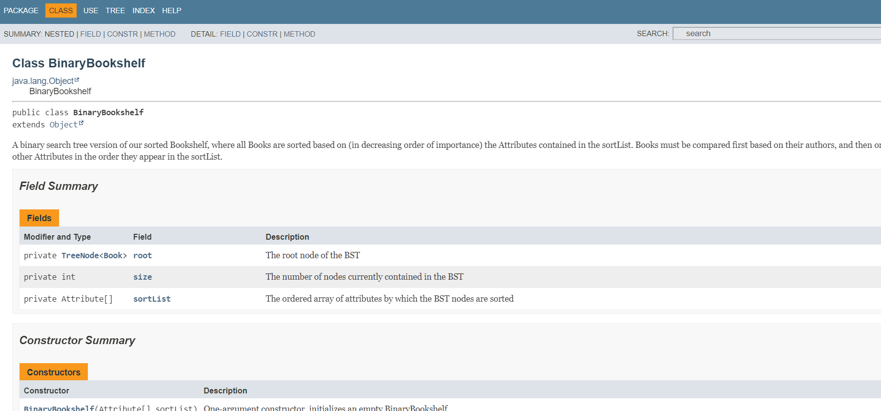 Solved PACKAGE CLASS USE TREE INDEX HELP SUMMARY: NESTED | Chegg.com