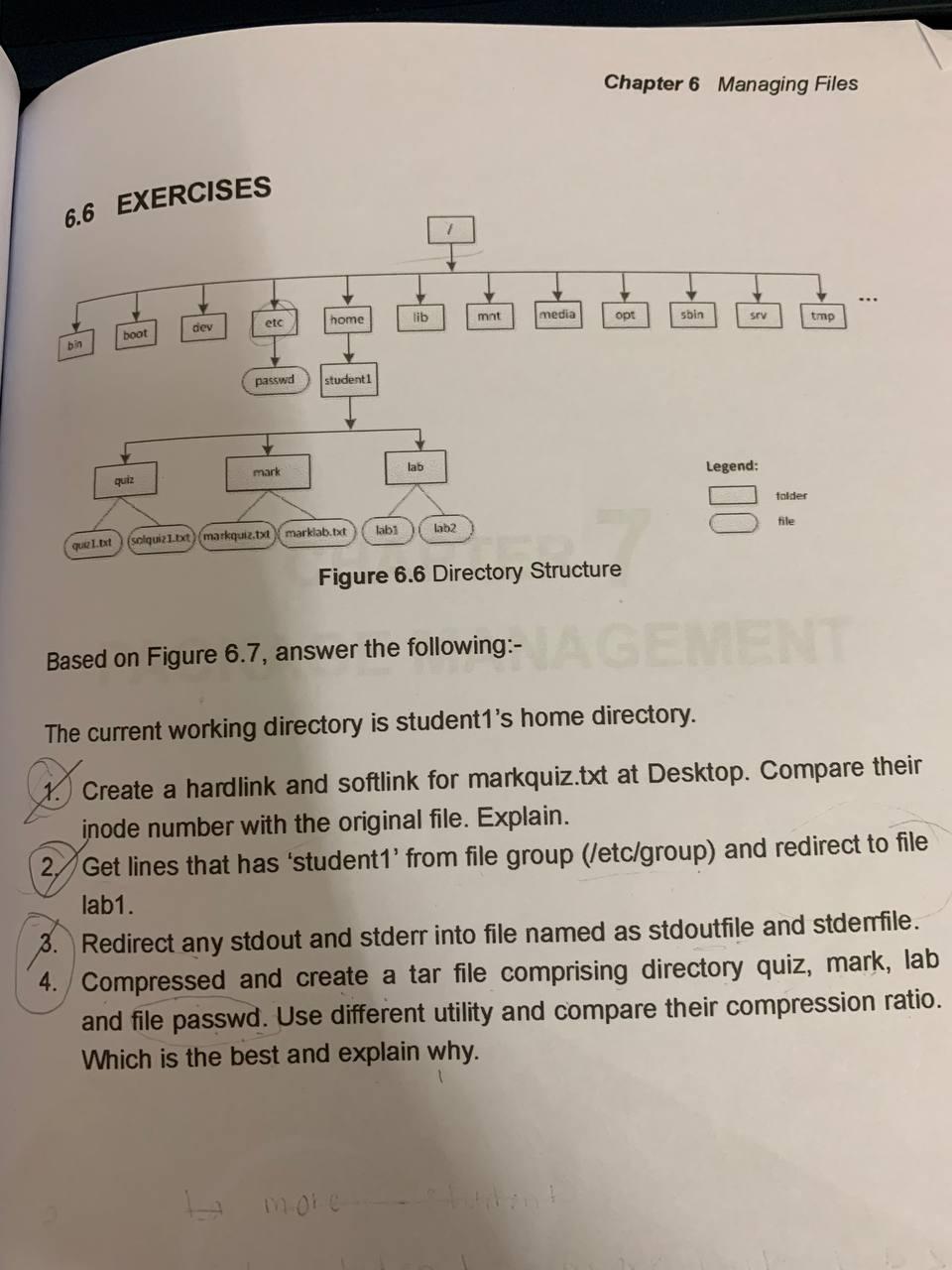 Solved Chapter 6 Managing Files Based on Figure 6.7, answer | Chegg.com