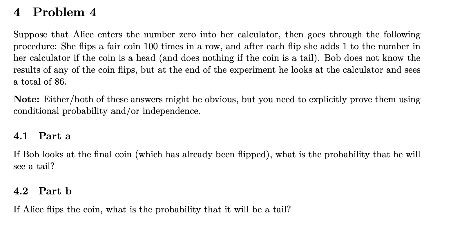 Solved 4 ﻿Problem 4Suppose that Alice enters the number zero | Chegg.com