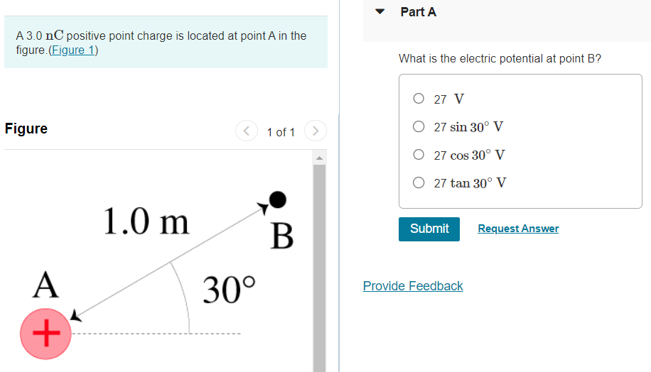 Solved A 3.0 nC positive point charge is located at point A | Chegg.com