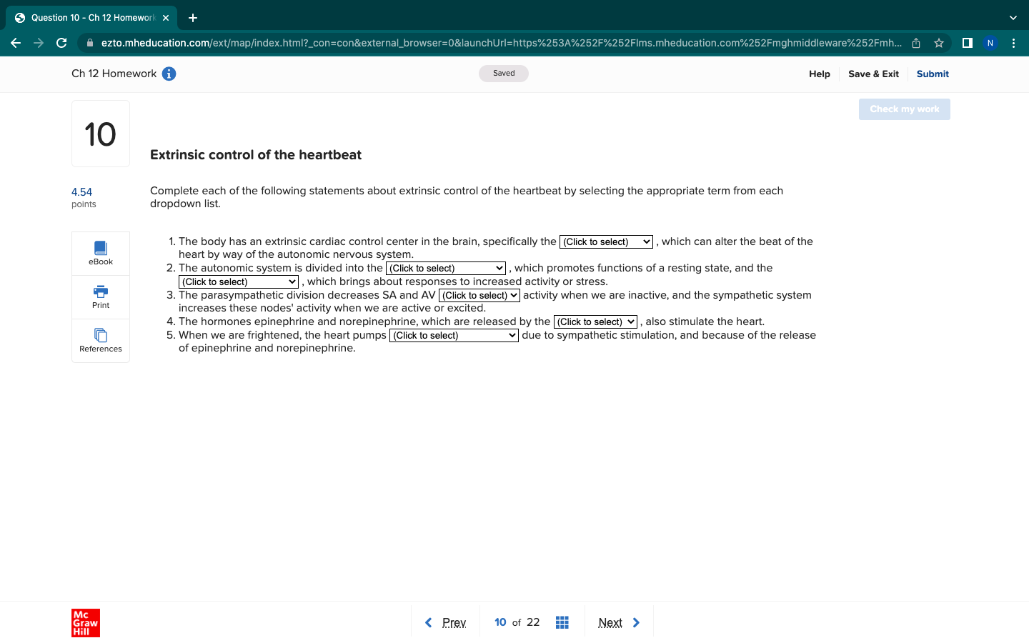 Solved Extrinsic control of the heartbeat Complete each of | Chegg.com Solved Extrinsic control of the heartbeat Complete each of | Chegg.com