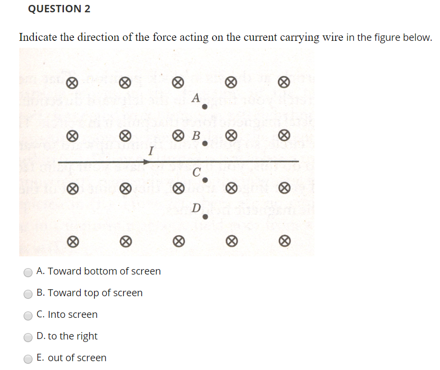 Solved #2 Indicate the direction of the force acting on the | Chegg.com