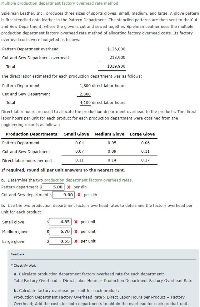 Solved Multiple production department factory overhead rate | Chegg.com