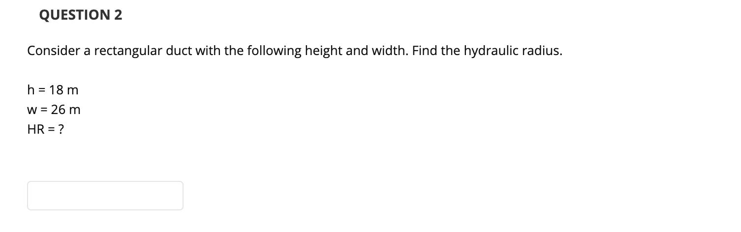 Solved QUESTION 2 Consider a rectangular duct with the | Chegg.com