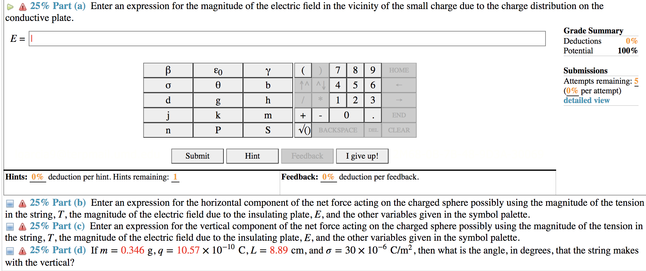 Solved (8\%) Problem 6: As shown, a small sphere of mass m | Chegg.com